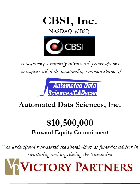 Deals By Industry — Victory Partners, LLC