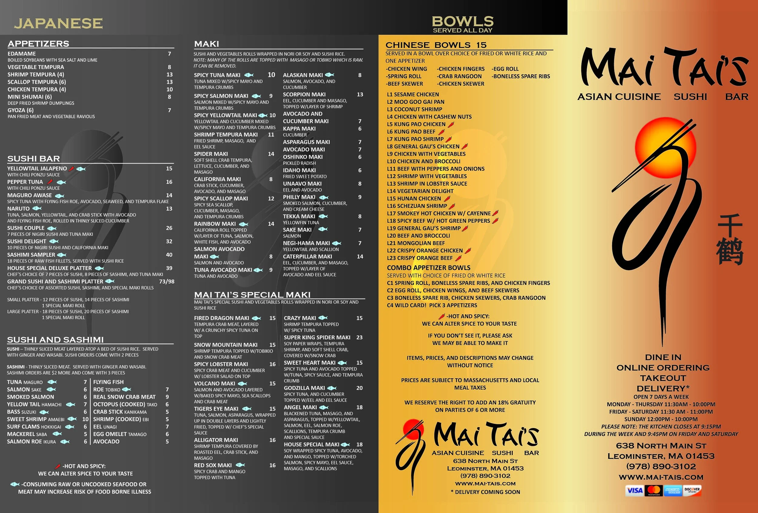 Japanese and Bowls — Mai Tai's