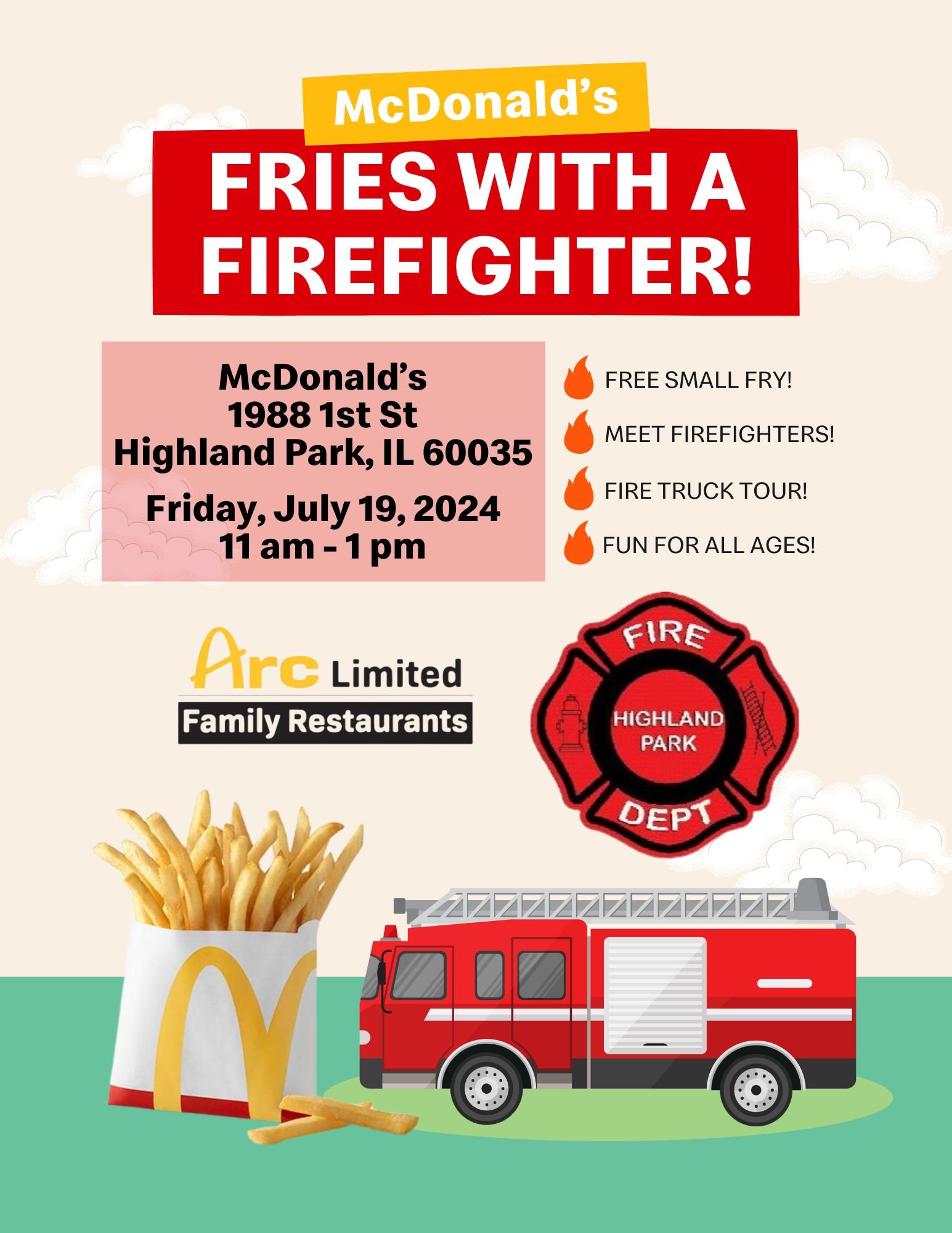 Fries with a Firefighter — Enjoy Highland Park | City of Highland Park, IL