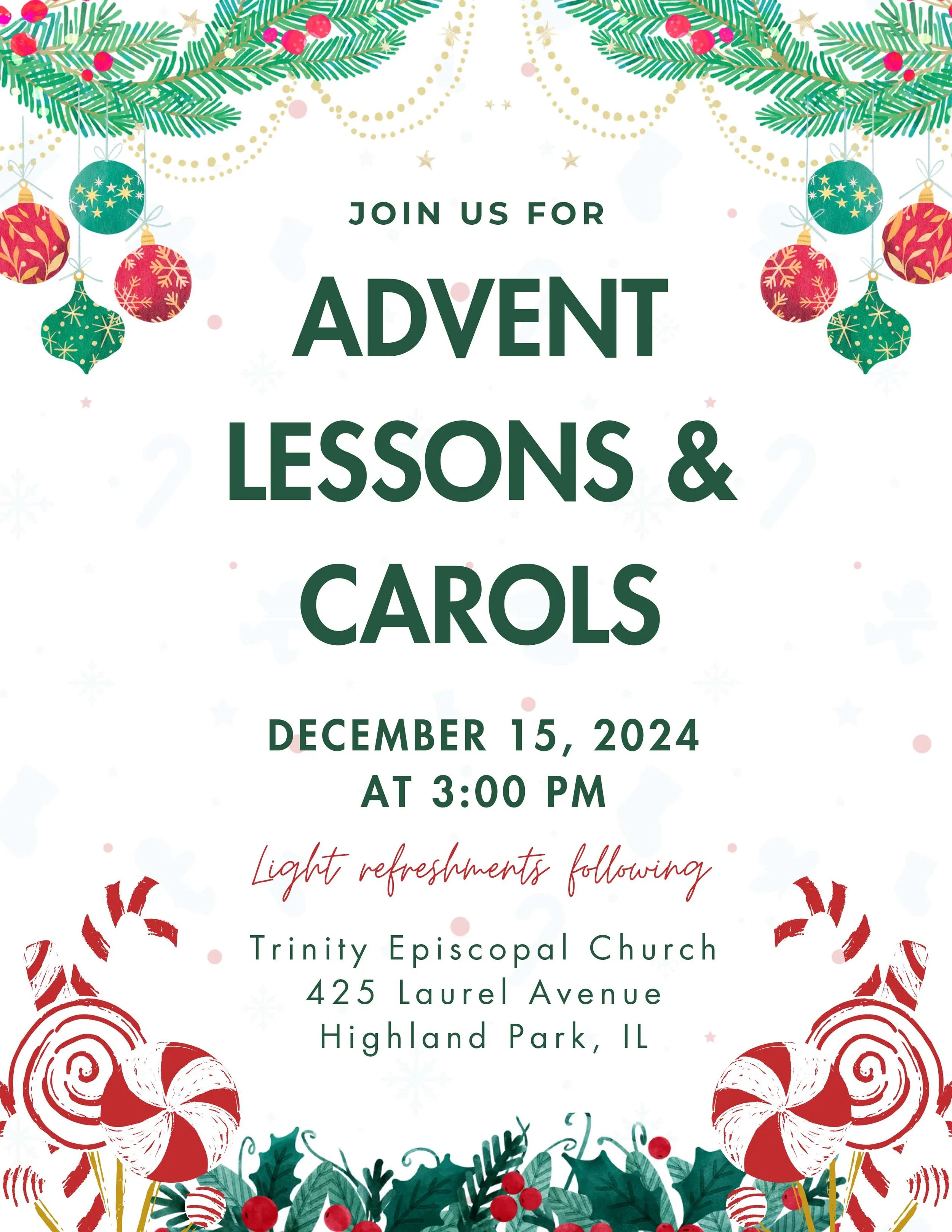 Advent Lessons & Carols — Enjoy Highland Park | City of Highland Park, IL