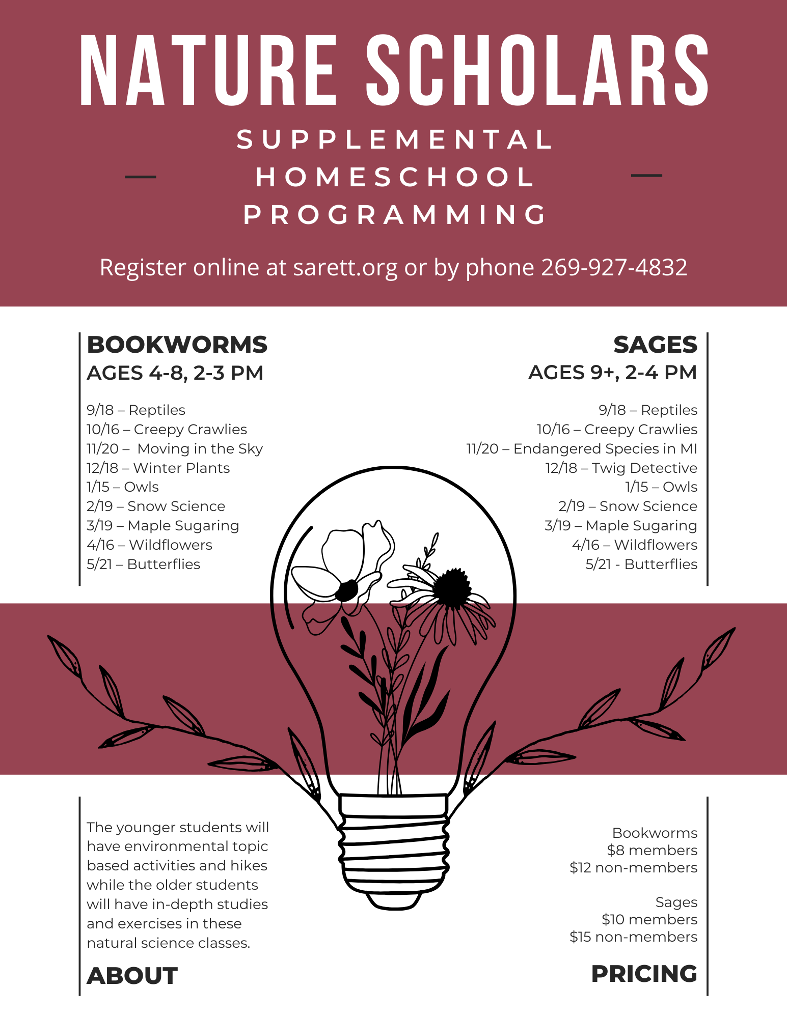Nature Scholars-Homeschool Programming — Sarett Nature Center