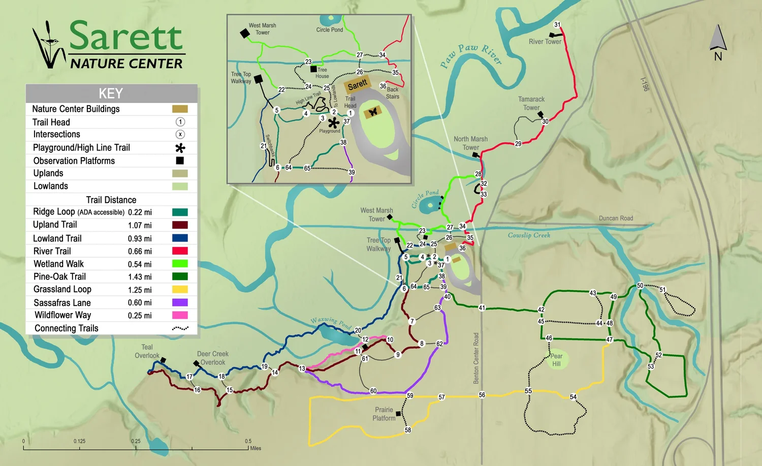 Trail Map — Sarett Nature Center