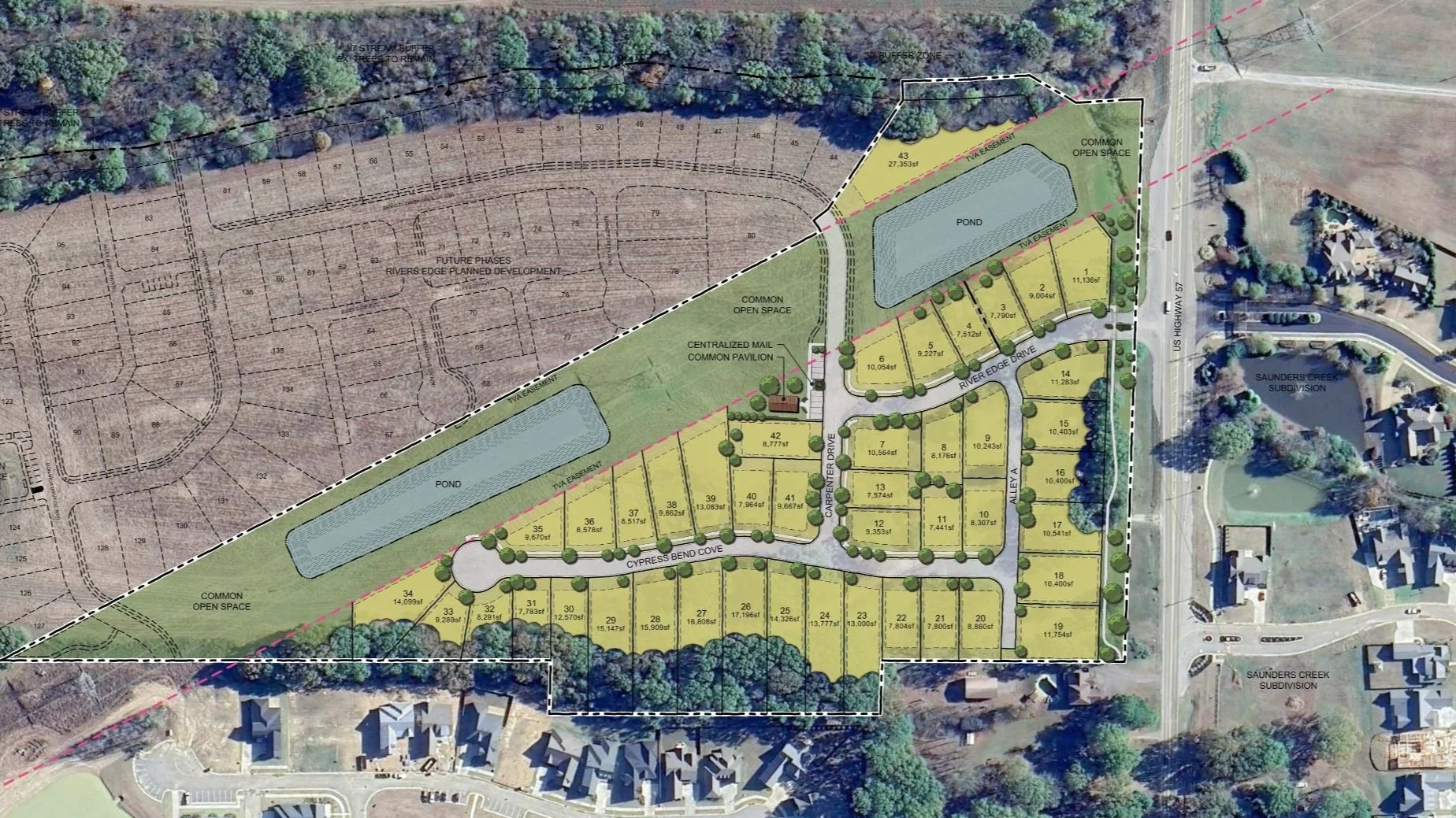Plat Map — River Edge Developement