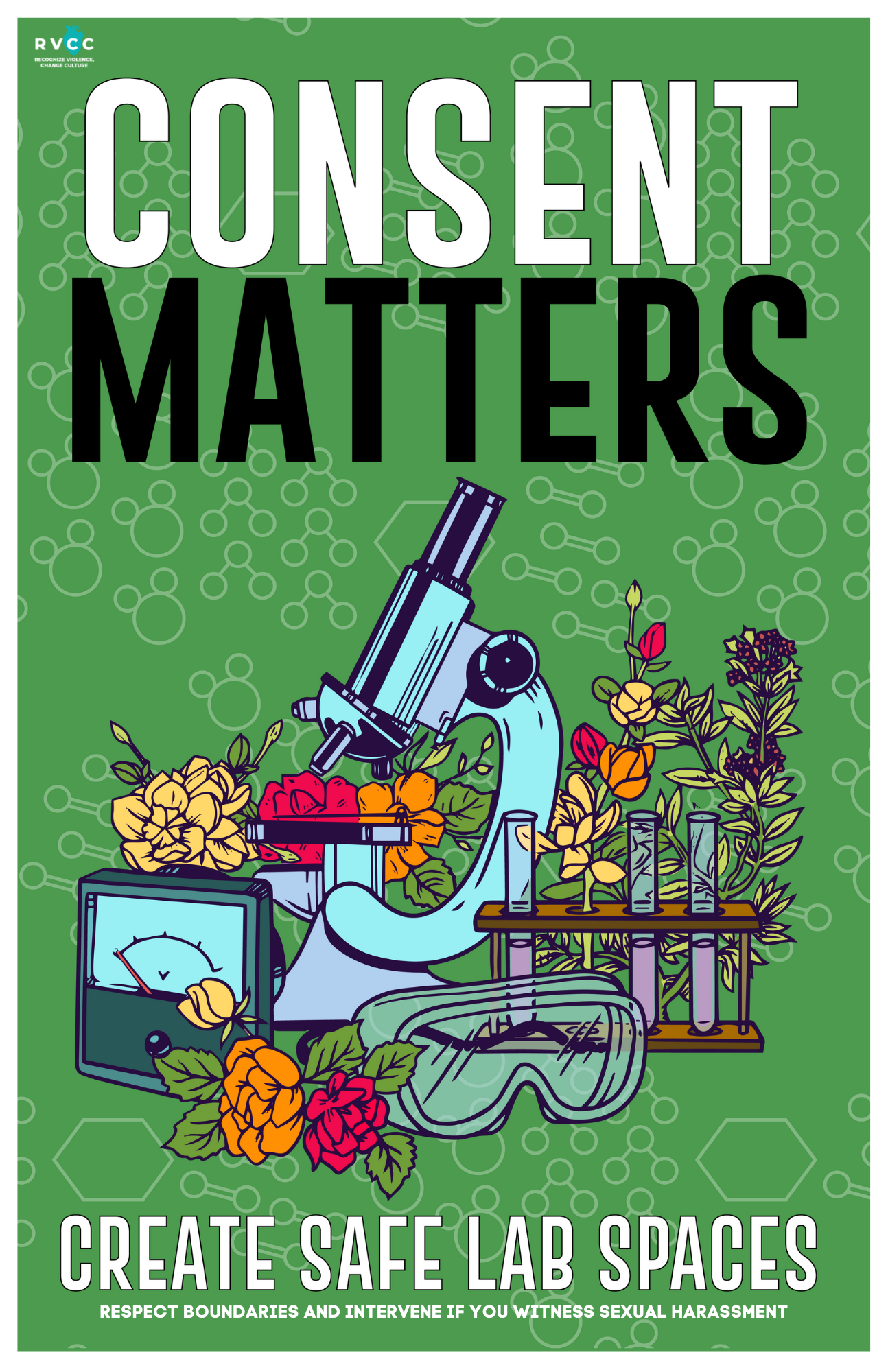 Consent-Centered Poster Library — RVCC: Recognize Violence, Change Culture