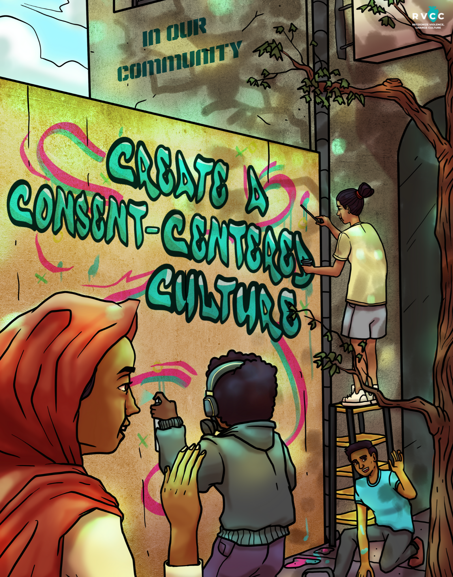 Consent-Centered Poster Library — RVCC: Recognize Violence, Change Culture