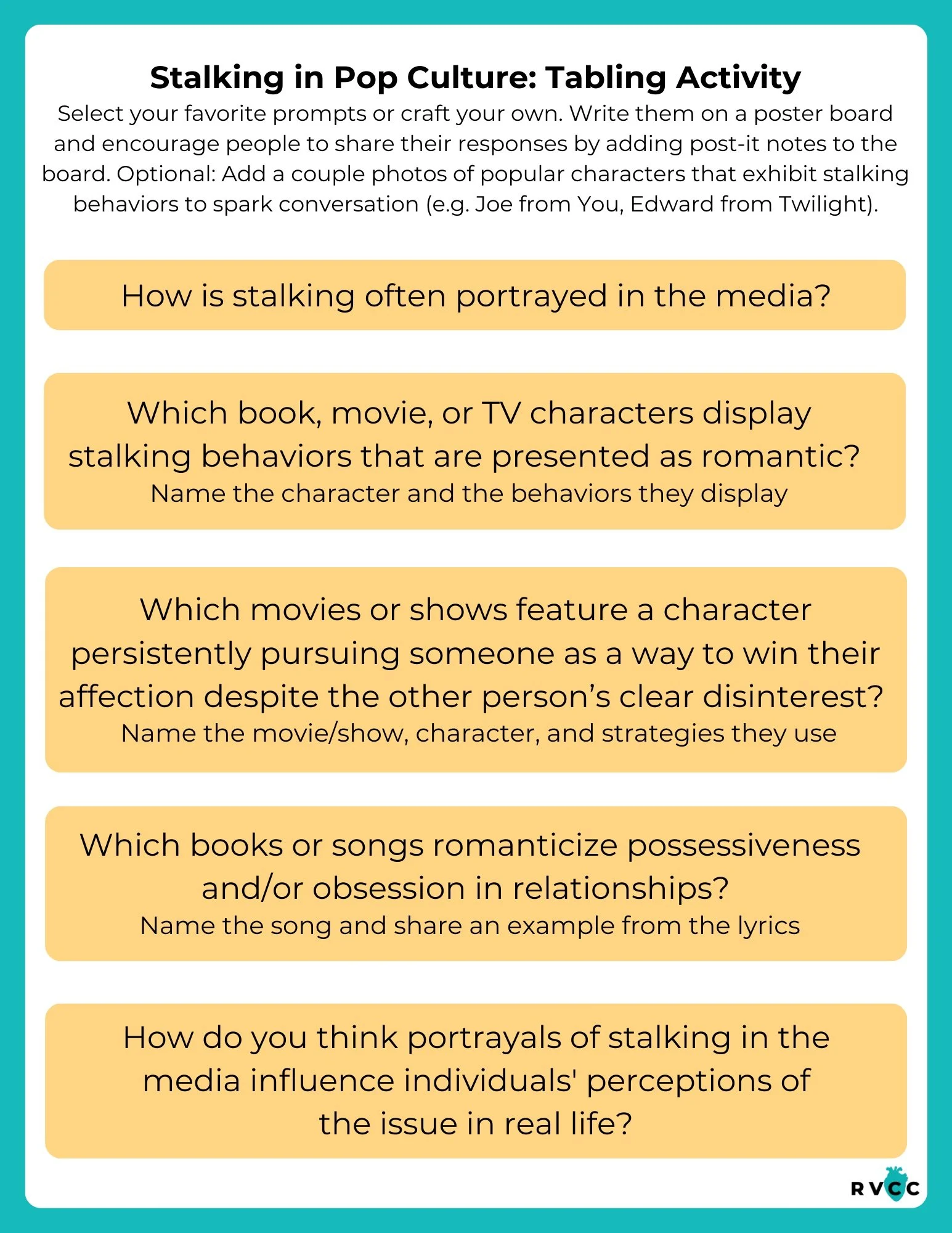 Resource Hub — RVCC: Recognize Violence, Change Culture