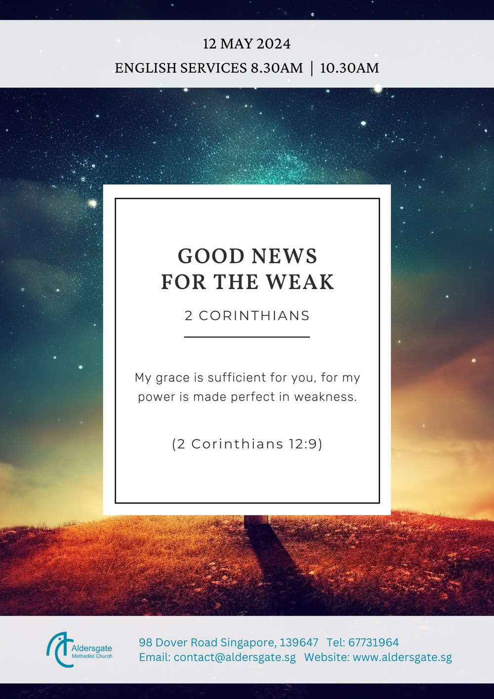 Church Bulletin — Aldersgate Methodist Church