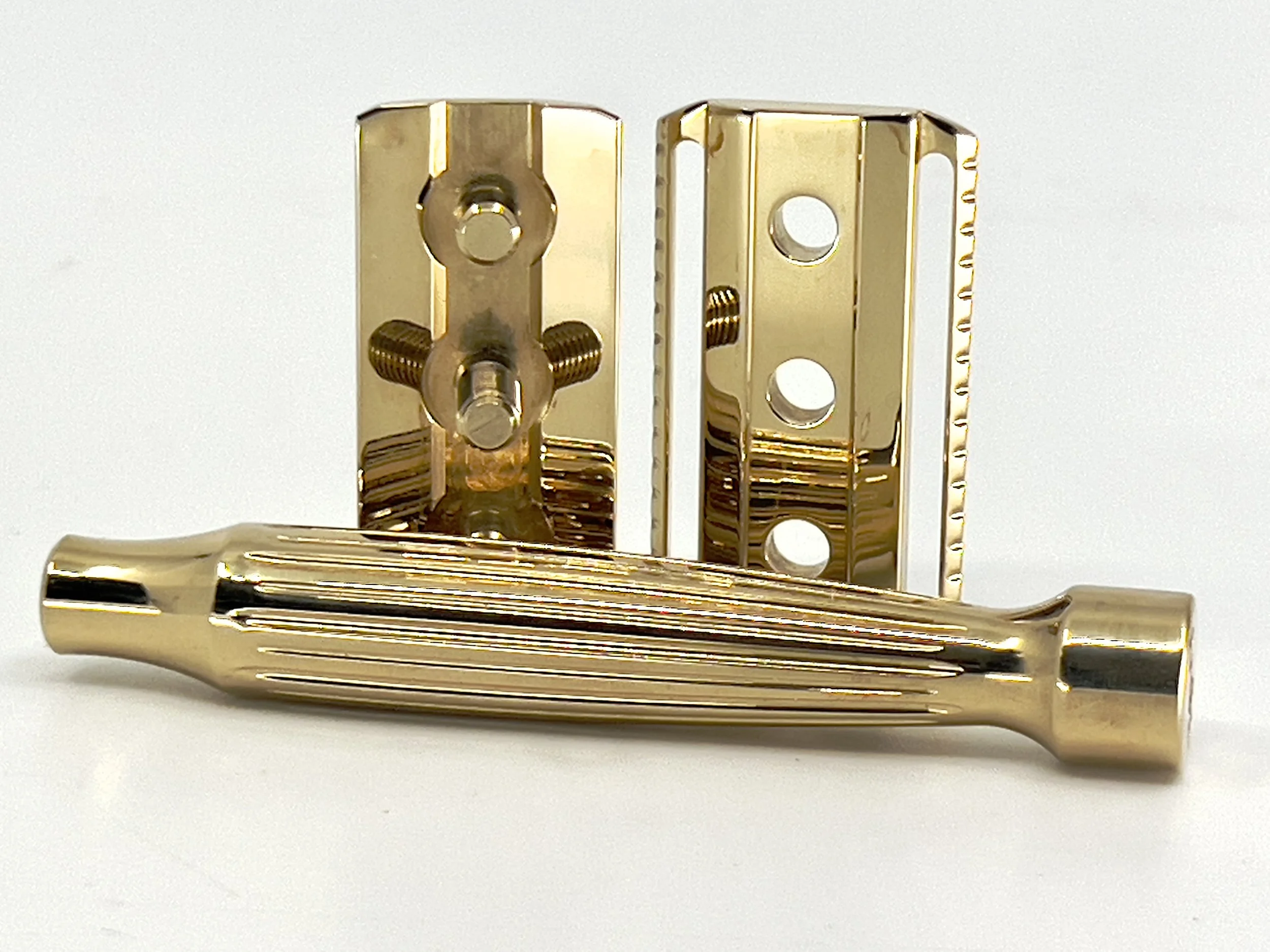 Alpha Futura Safety Razor in C954 bronze — Alpha Shaving Works