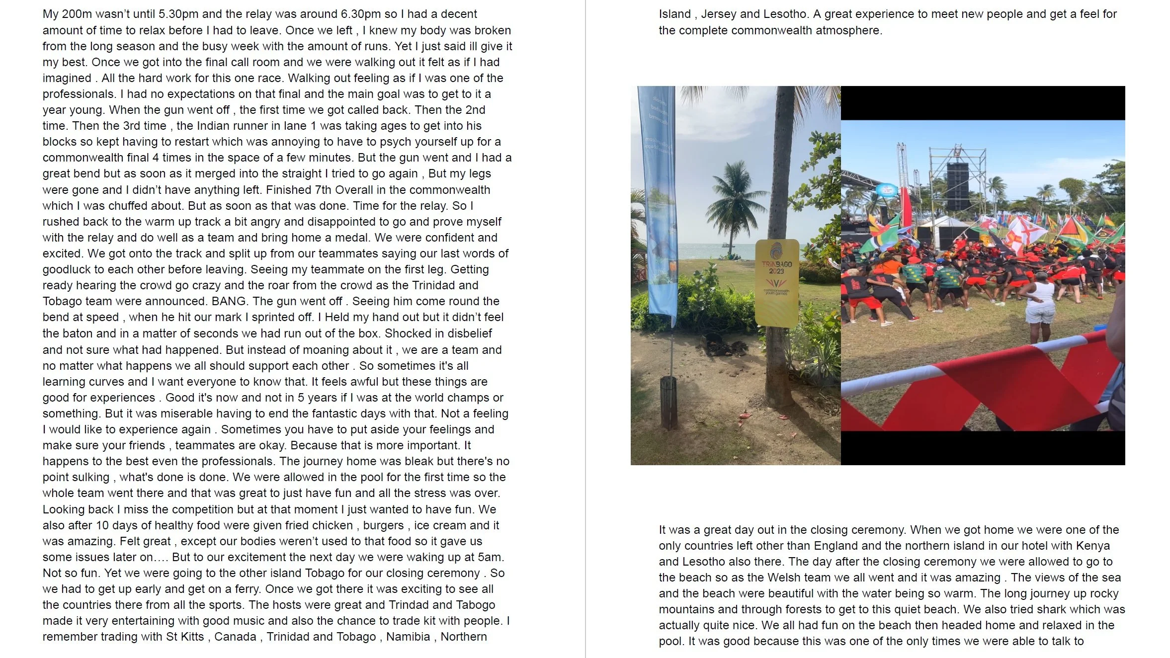 ATHLETE'S STORIES — NEWPORT HARRIERS ATHLETIC CLUB