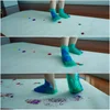 Bubble Wrap Feet Painting with Nicky's Hands and Feet