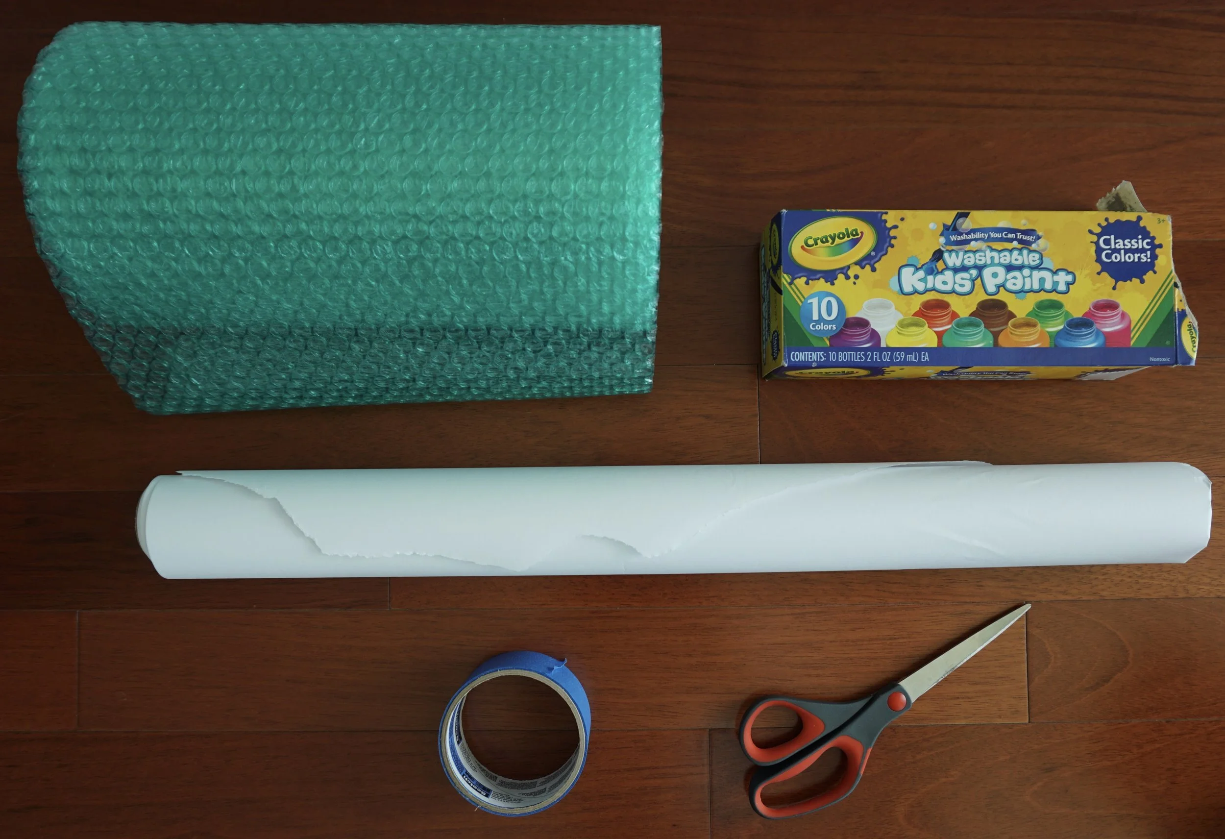 Bubble Wrap Feet Painting with Nicky's Hands and Feet