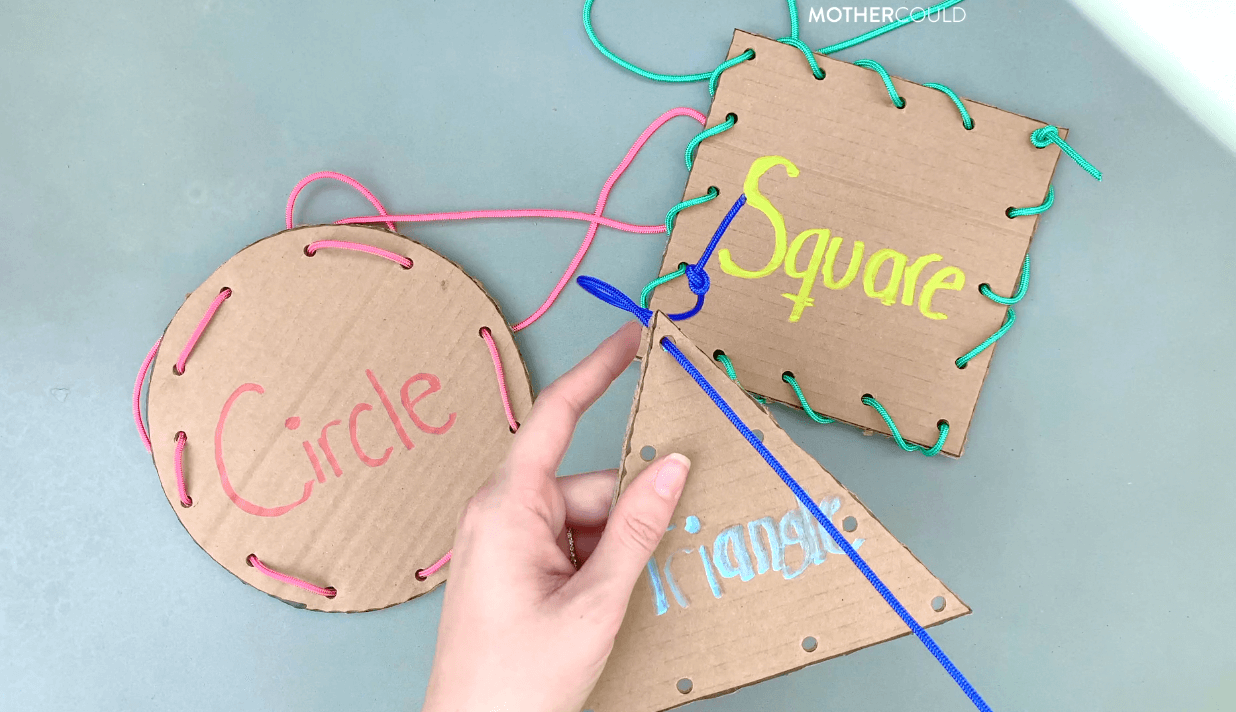 Practice Tying Shoes With Lacing Shapes