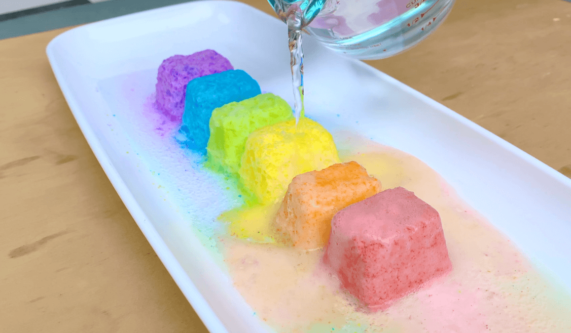 Science Experiment With Fizzy Blocks DIY