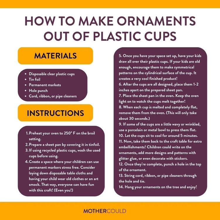 How to Make Ornaments Out of Plastic Cups