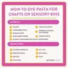 How to Dye Pasta for Crafts or Sensory Bins