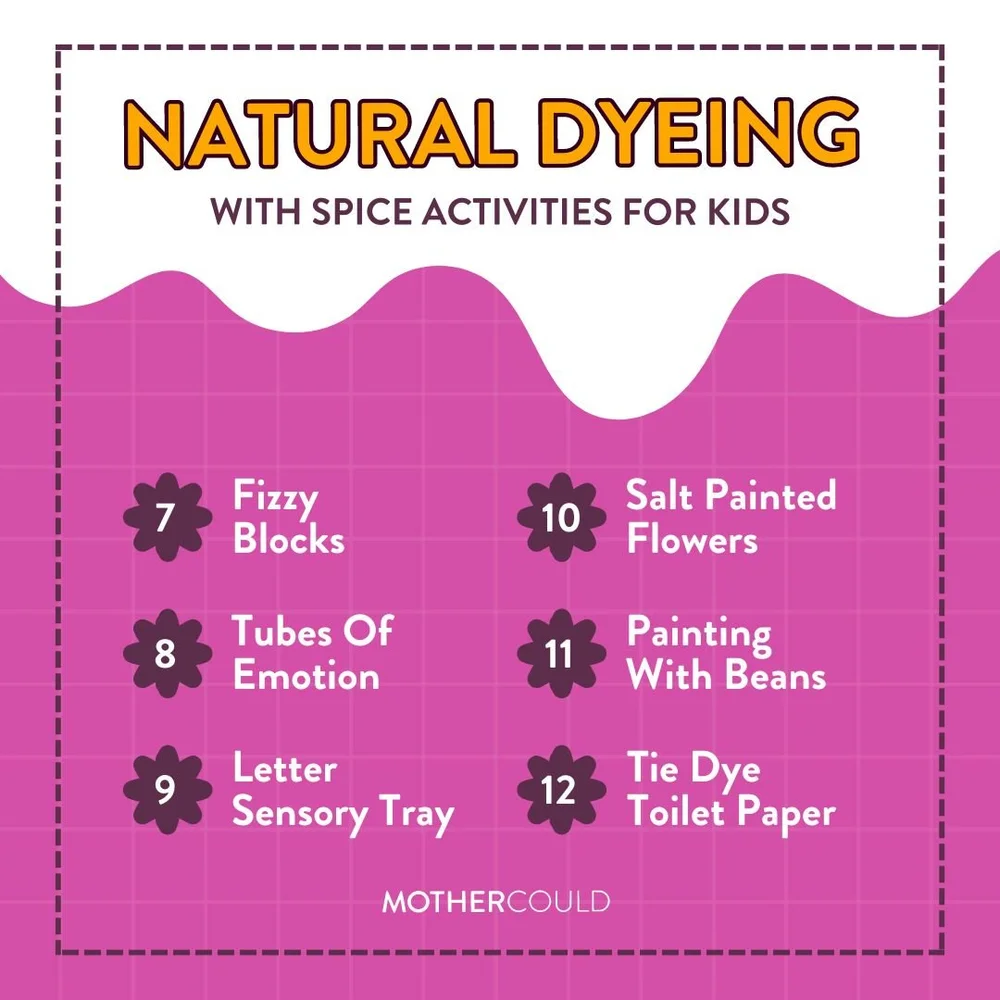 12 Natural Dyeing With Spice Activities for Kids