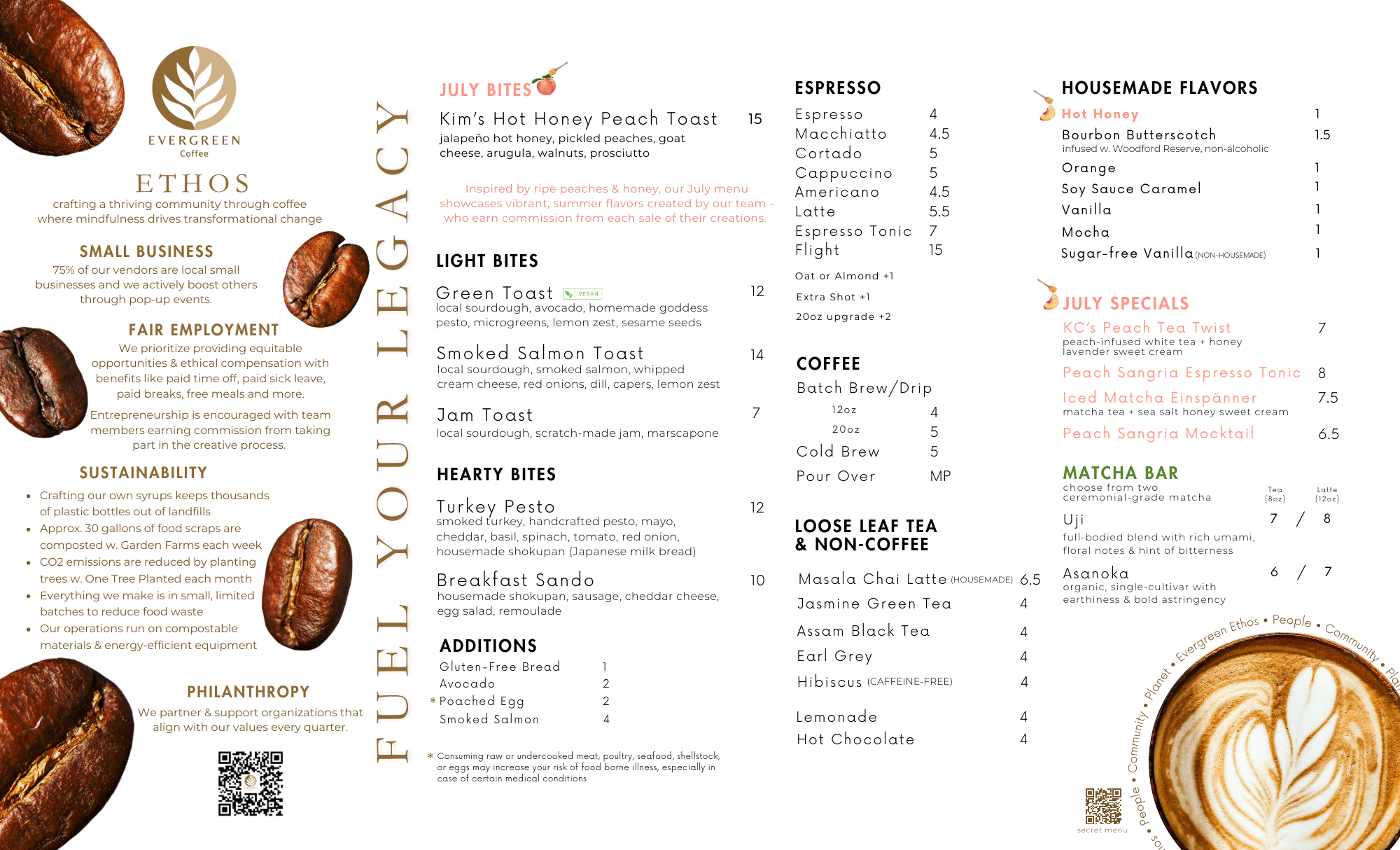 Menu — Evergreen Coffee
