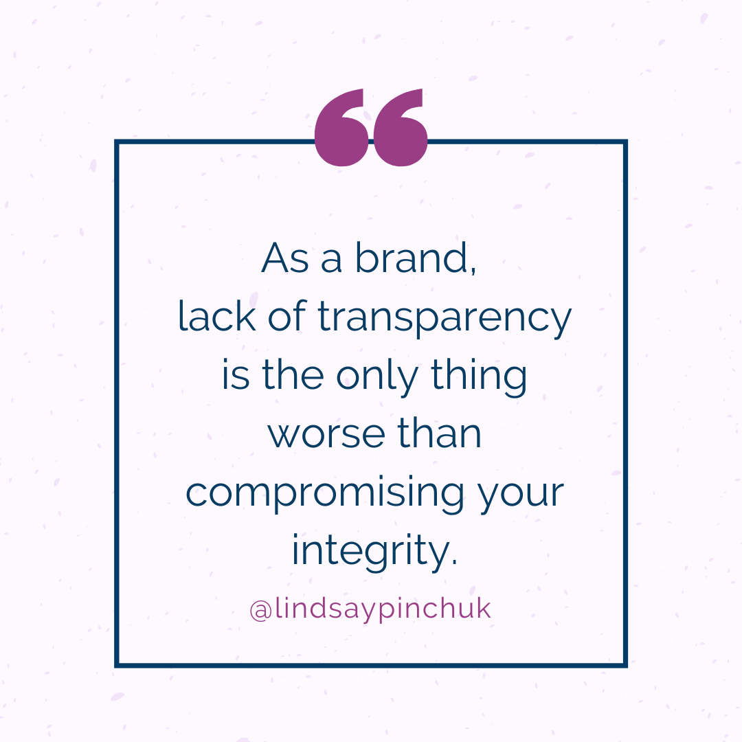 Integrity and Transparency in Business — Lindsay Pinchuk