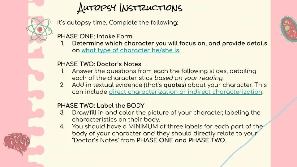 Character Analysis: Character Autopsy — Andrea Michelle