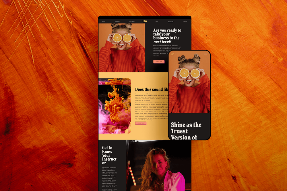 Leo | Spiritual Website Templates — Arcoíris Design Studio