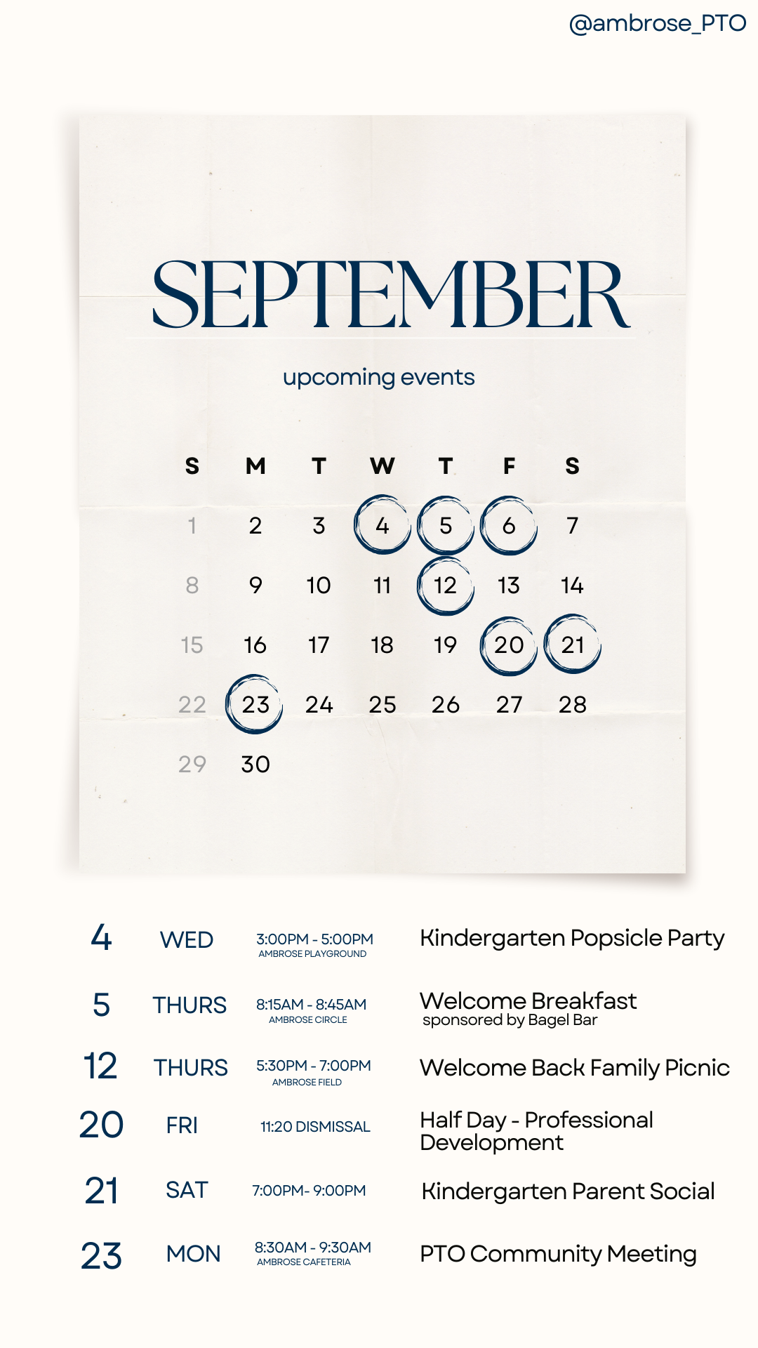 Events — Your Ambrose PTO