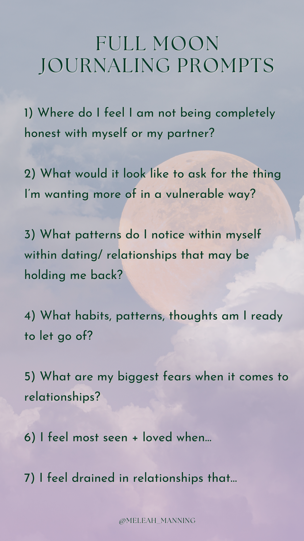 Relationship Journaling Prompts for the Full Moon — Sisters That Stray
