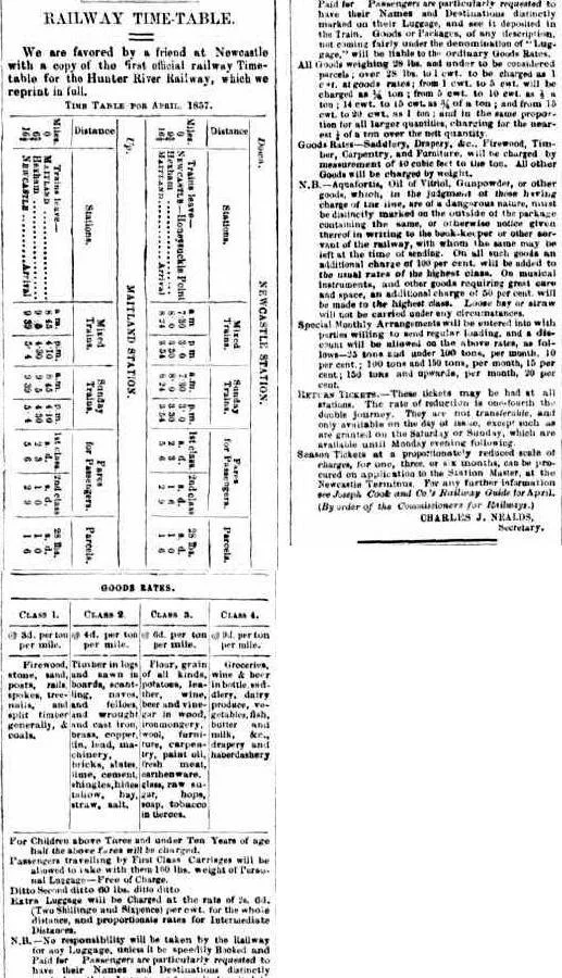 The new railway in use 1857-1858 — Maitland: Our Place, Our Stories