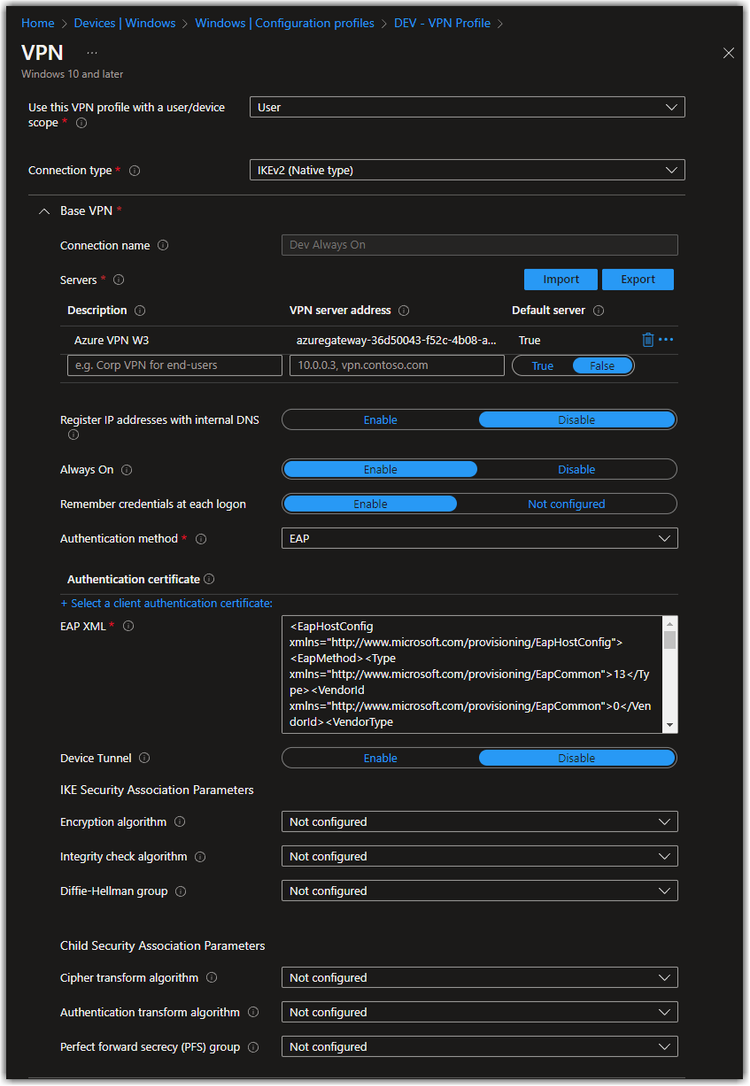Azure Always on VPN - using Conditional Access VPN Connectivity ...
