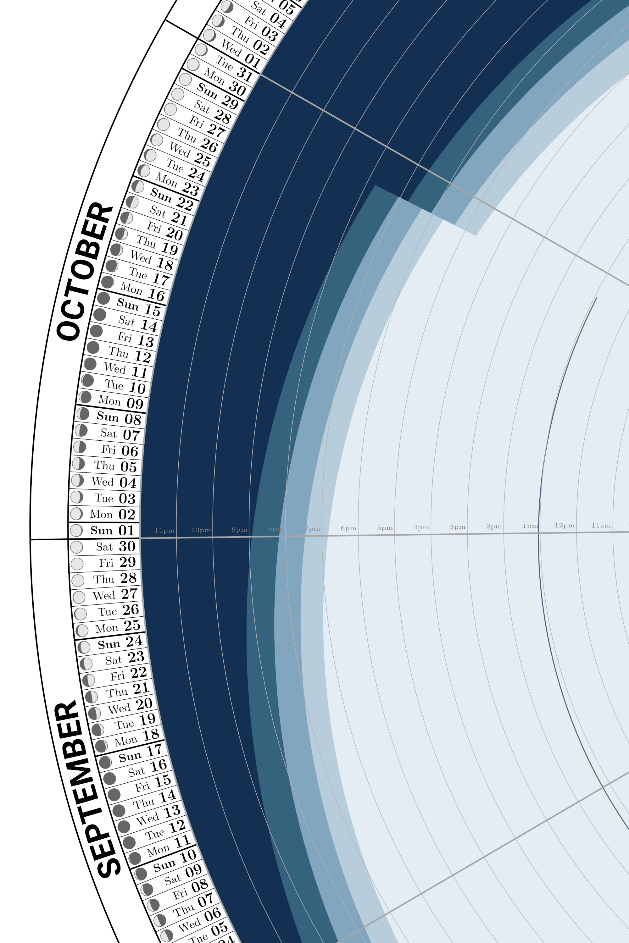 2024 Custom Circular Sunlight Calendar - Print version — Sunlight Calendar