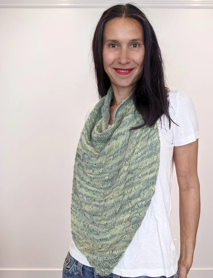 Freda Faye Wrap: Three-Color Fade Lace & Cable Knitting Pattern ...
