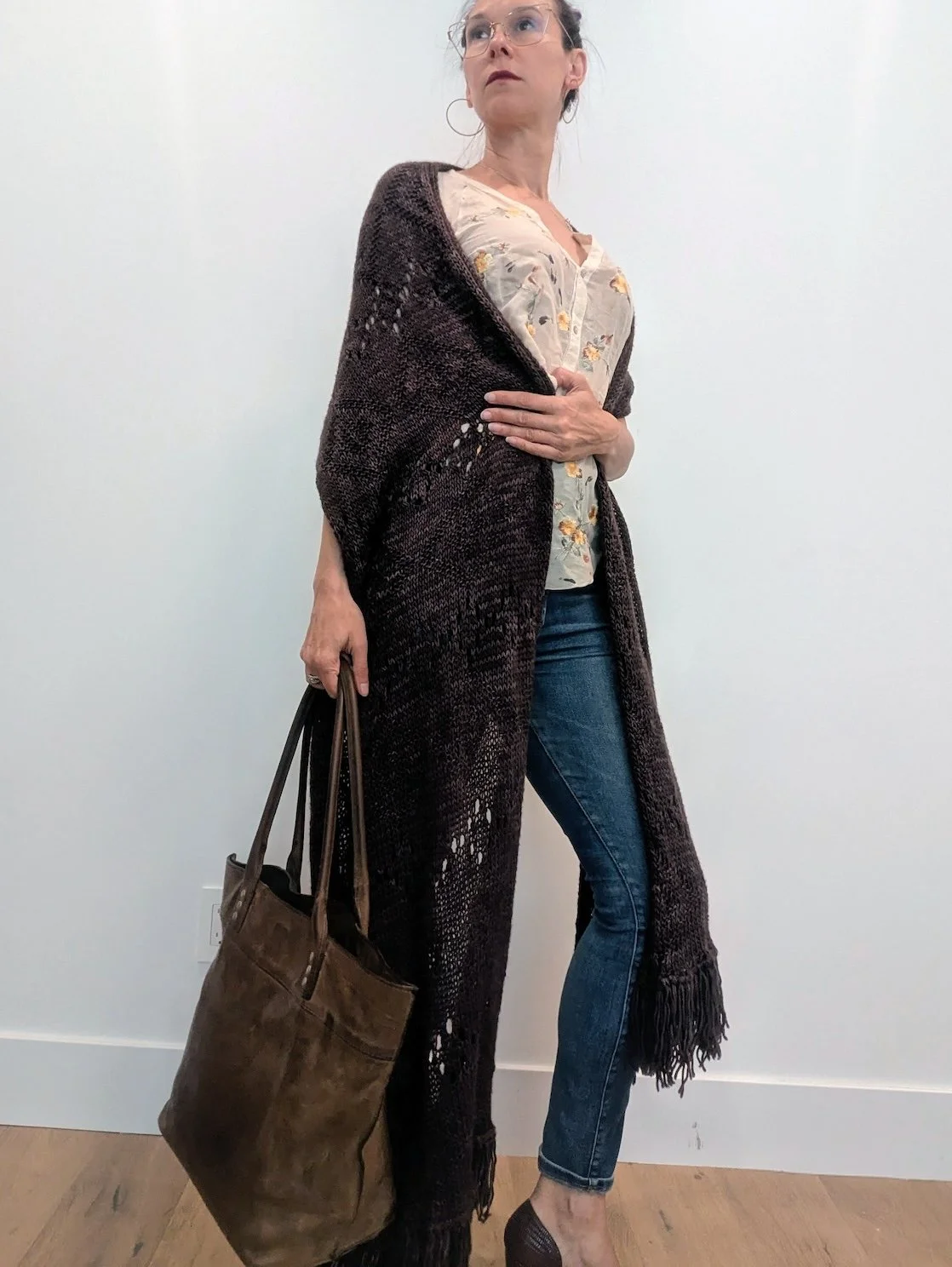 Freda Faye Wrap: Three-Color Fade Lace & Cable Knitting Pattern ...