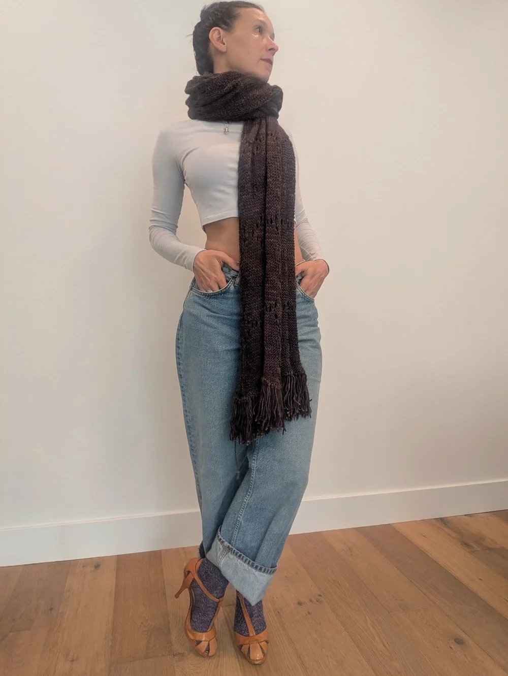 Freda Faye Wrap: Three-Color Fade Lace & Cable Knitting Pattern ...