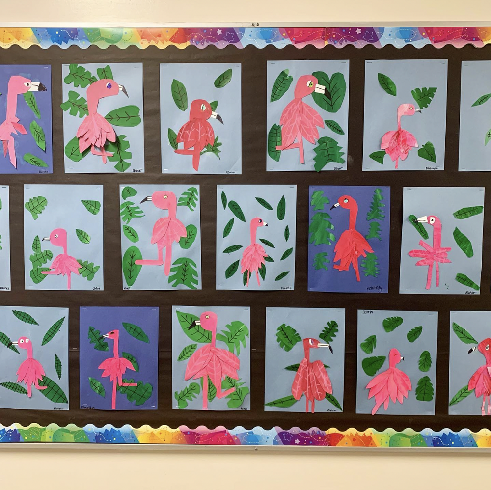 Painted Paper Flamingo Art Project — Mme Marissa