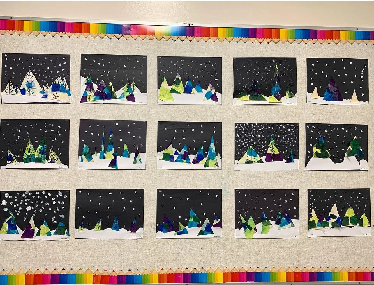 Winter Landscape Art Project — Mme Marissa