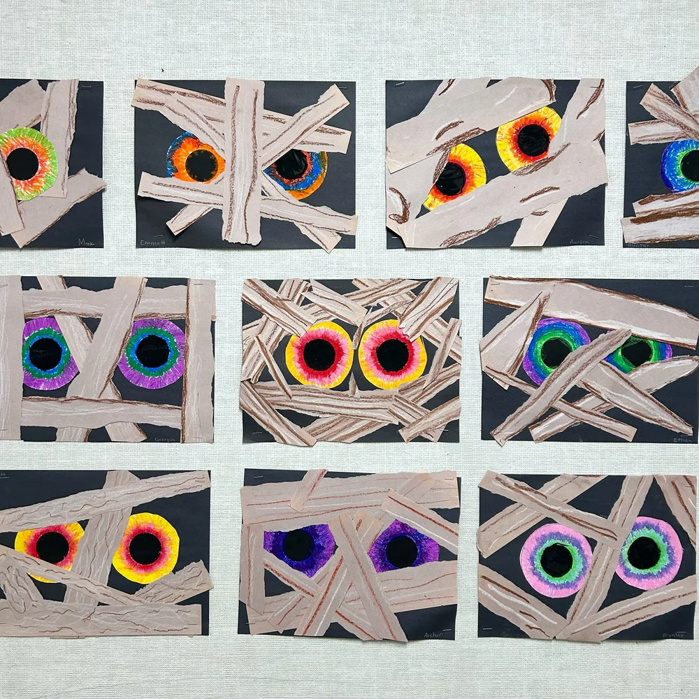 Mummy Eyes Halloween Art Project — Mme Marissa