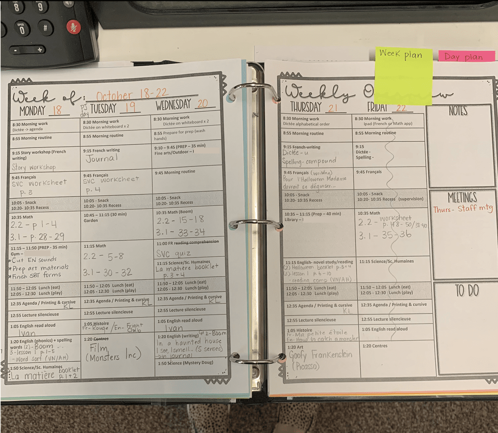 Teacher Organization - Planning — Mme Marissa