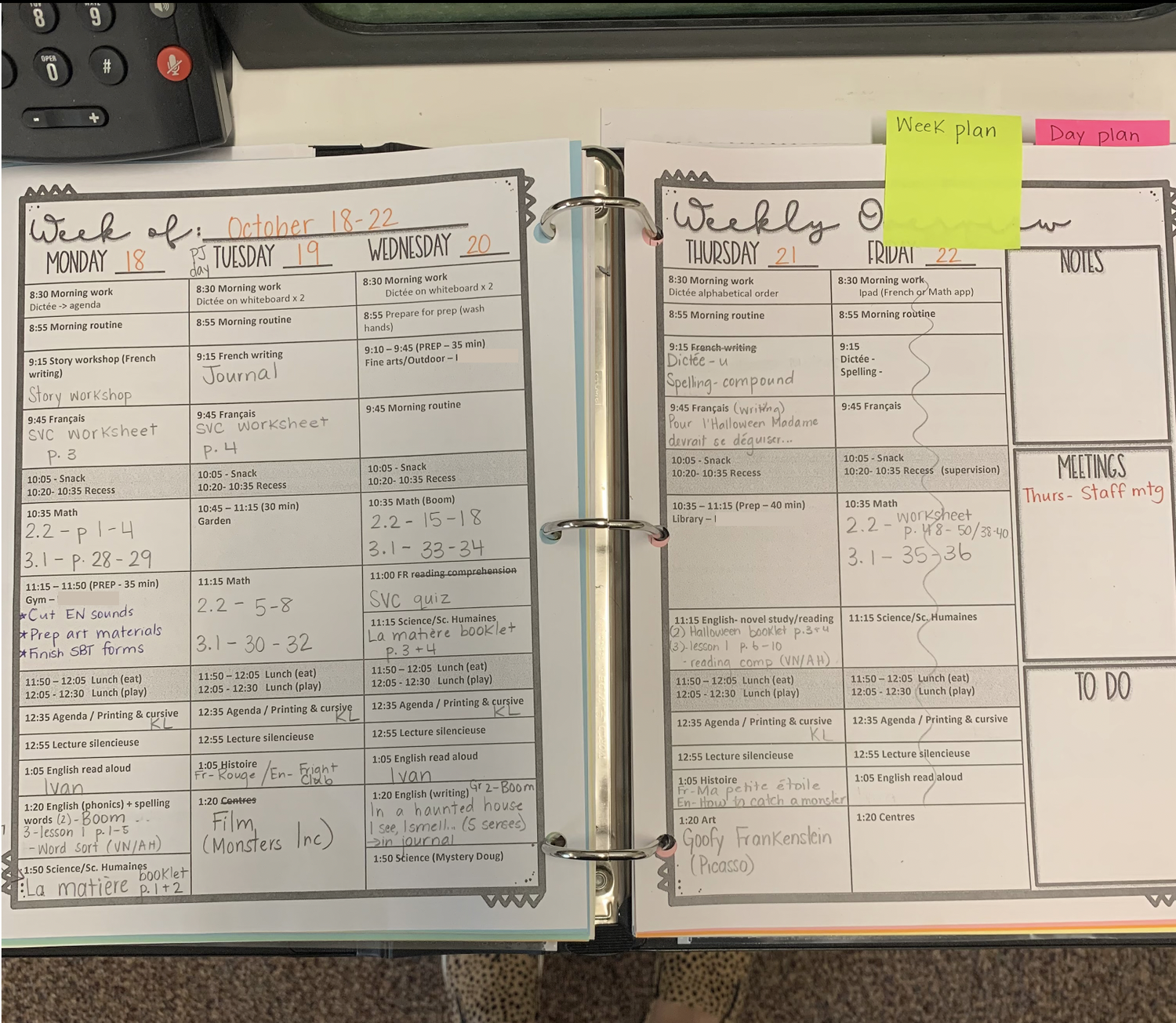 Teacher Organization - Planning — Mme Marissa