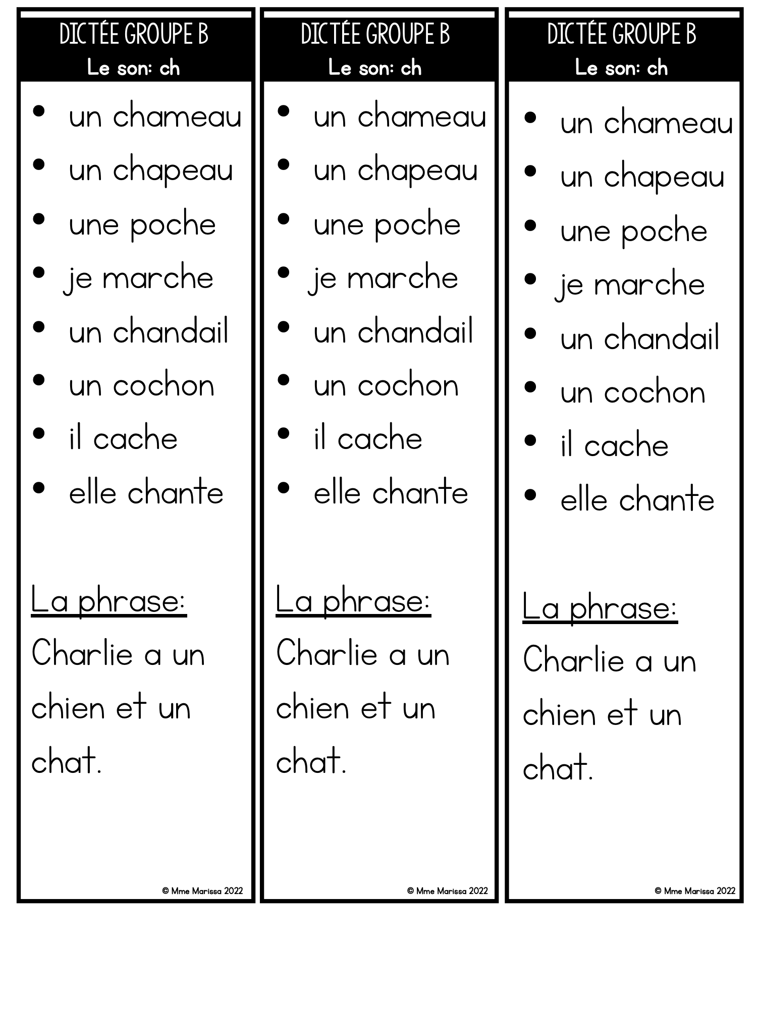 My Weekly Dictée Program in 2/3 — Mme Marissa