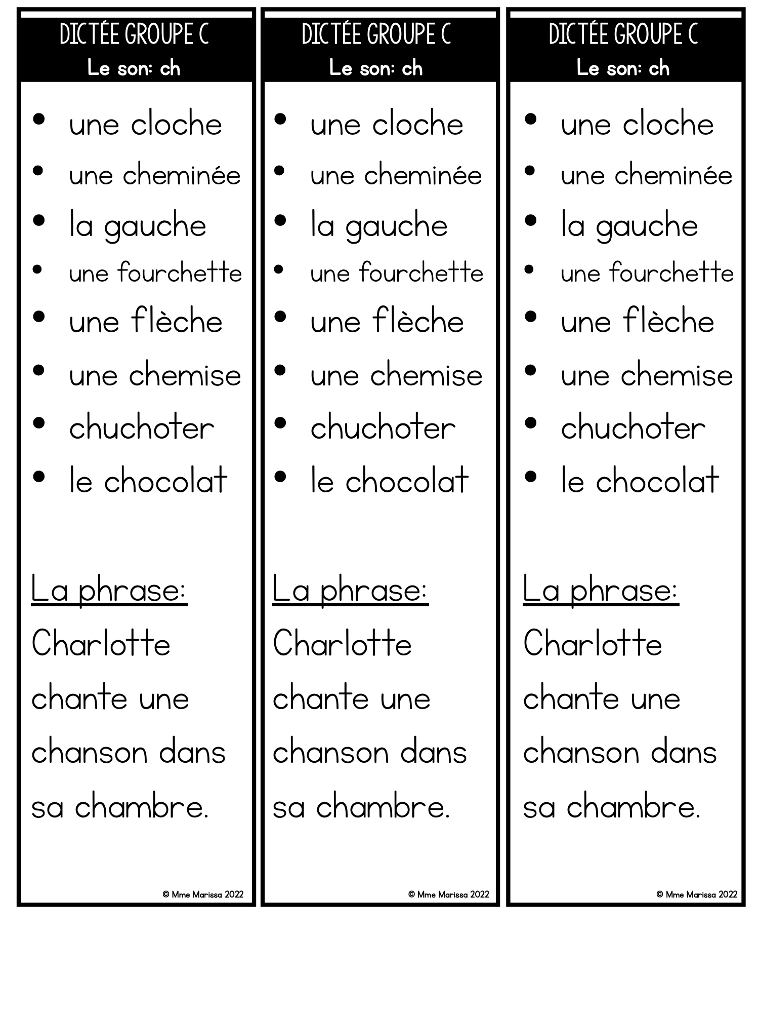 My Weekly Dictée Program in 2/3 — Mme Marissa