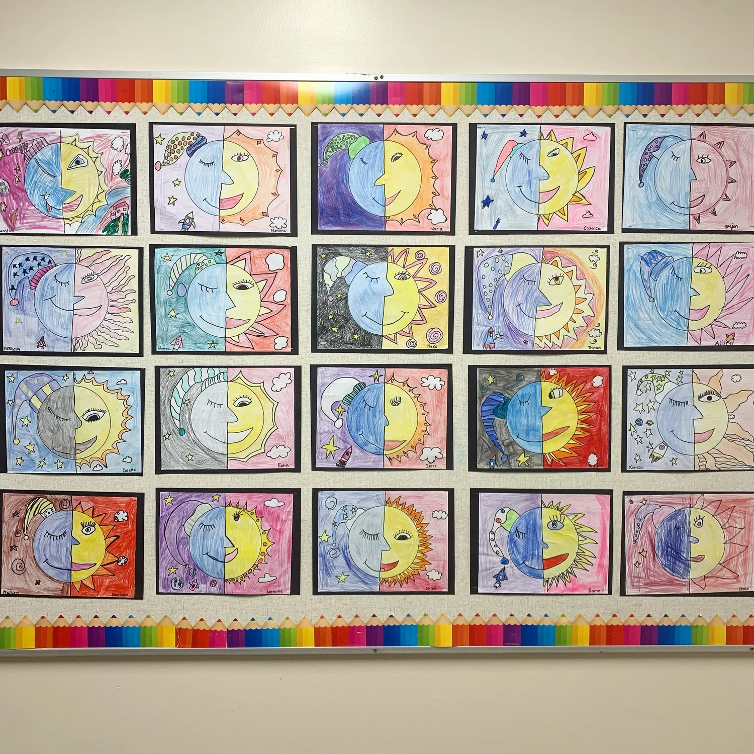Warm Sun & Cool Moon Art Project — Mme Marissa