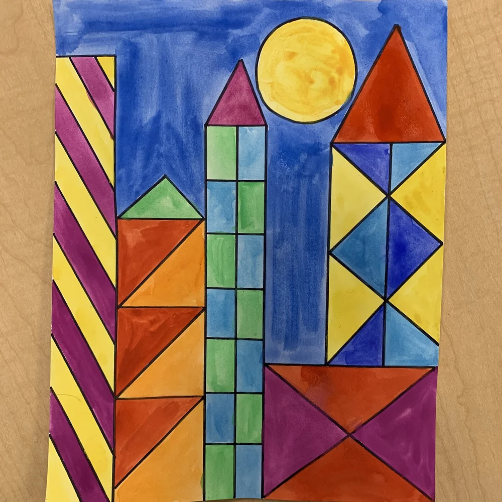 Castle and Sun Paul Klee Inspired Art Project — Mme Marissa