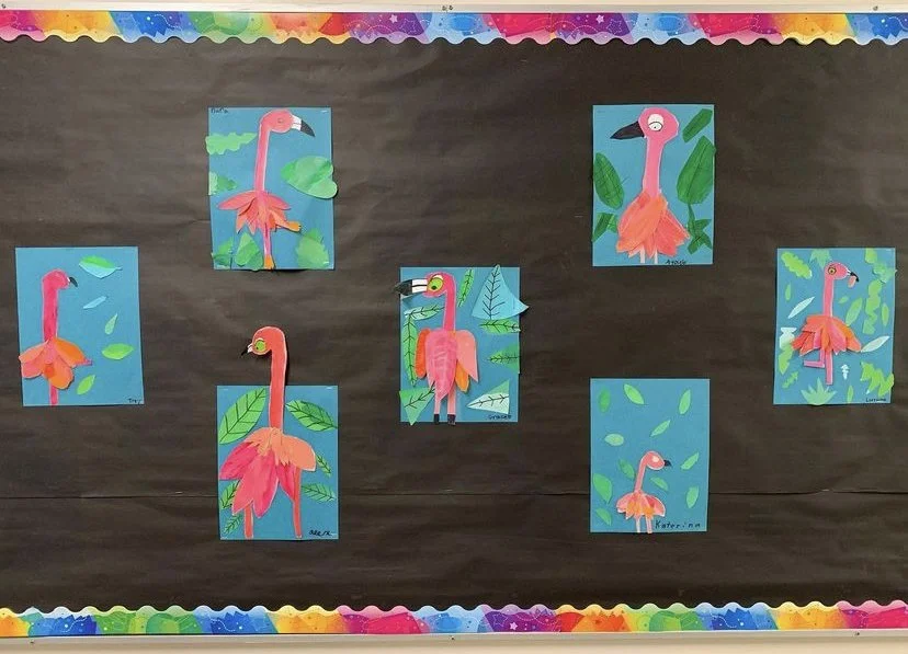 Painted Paper Flamingo Art Project — Mme Marissa