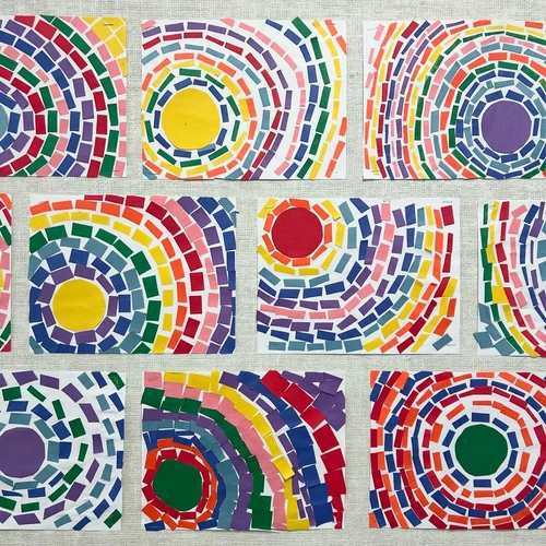 Alma Thomas Inspired Eclipse Kids Art Project — Mme Marissa