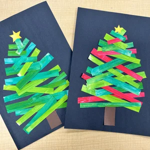 Painted Paper Christmas Tree Art Project — Mme Marissa