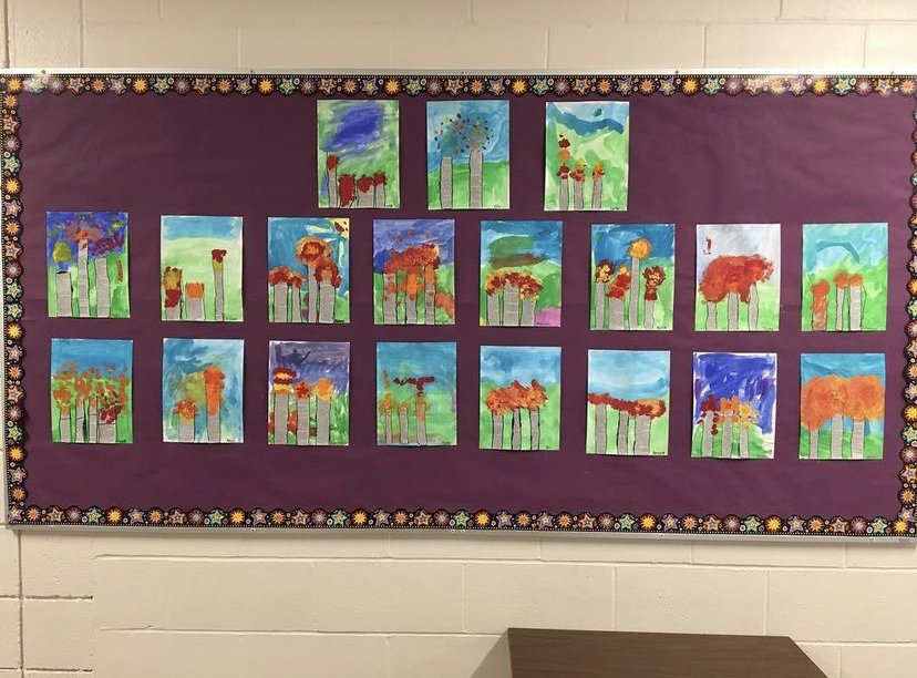 Colourful Fall Birch Trees Art Project — Mme Marissa