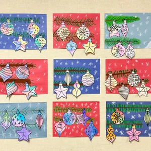 Foil Transfer Christmas Ornaments Art Project — Mme Marissa