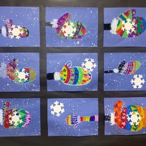Snowy Mitten Art Project — Mme Marissa