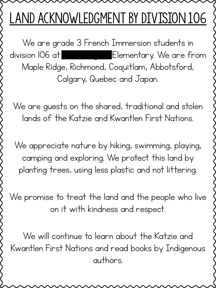 How to Write a Class Land Acknowledgement — Mme Marissa