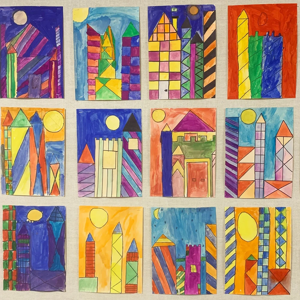 Castle and Sun Paul Klee Inspired Art Project — Mme Marissa