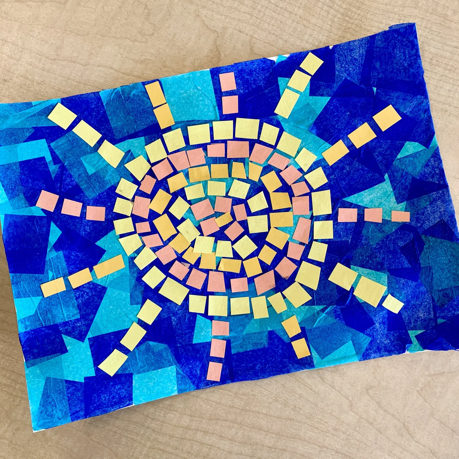 Mosaic Sunshine Collage Art Project — Mme Marissa